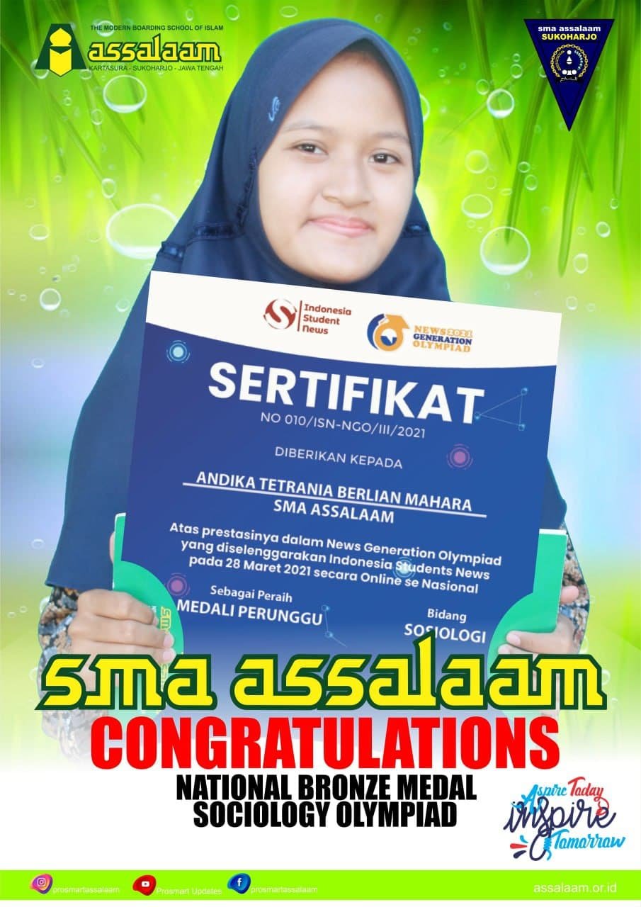 PRESTASI SMA ASSALAAM – SMA ASSALAAM SUKOHARJO