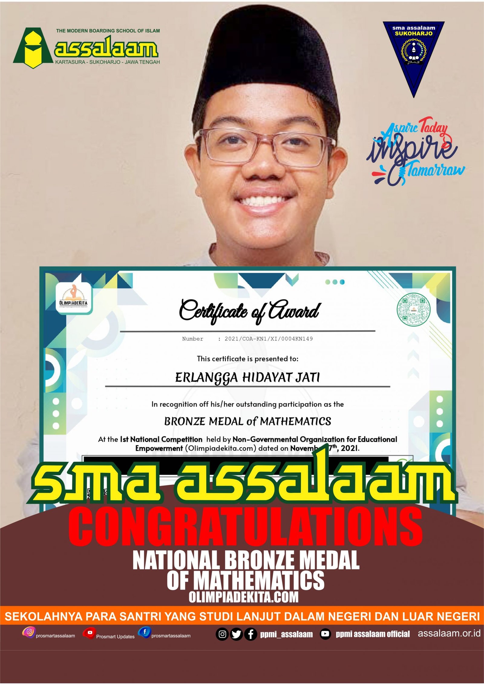 PRESTASI SMA ASSALAAM – SMA ASSALAAM SUKOHARJO